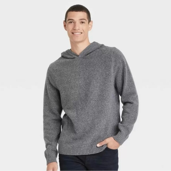 Goodfellow & Co | Sweaters | Hooded Solid Pullover Sweater Gravel Gray ...